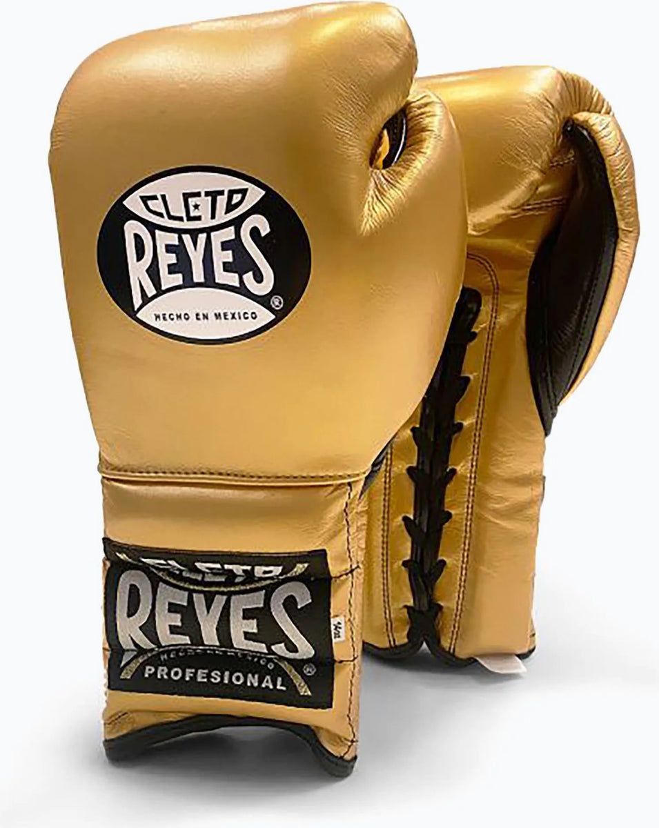 Guantes de boxeo dorados con cordones Cleto Reyes DE 12 OZ – Mundo ...